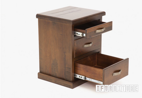 FEDERATION 3-Drawer Bedside Table