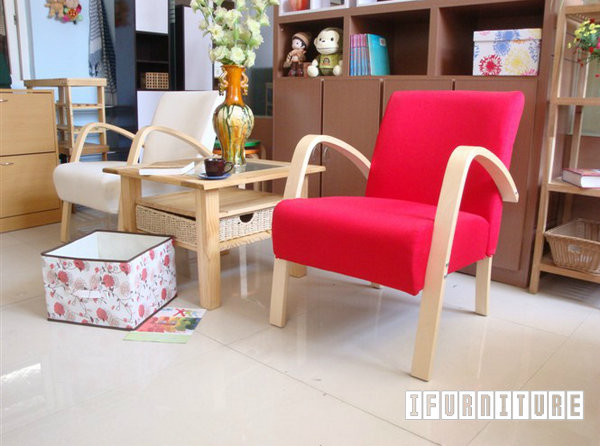 YORK Lounge Chair in Red Color