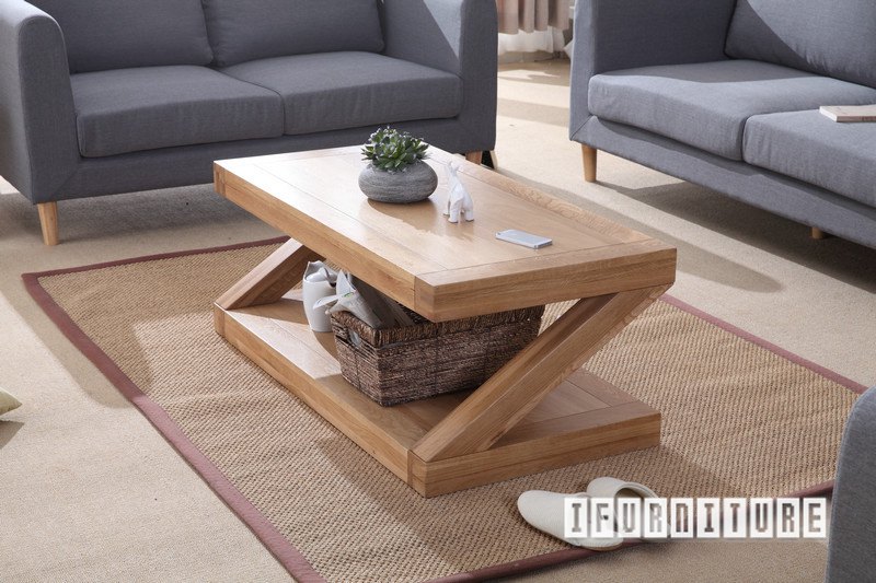 ZEST Z Shape Coffee Table *Solid Oak