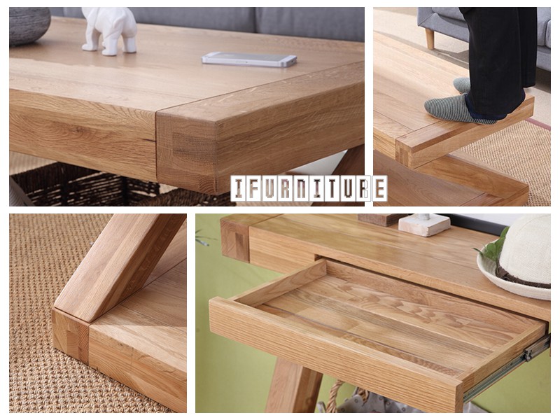 ZEST Z Shape Coffee Table *Solid Oak