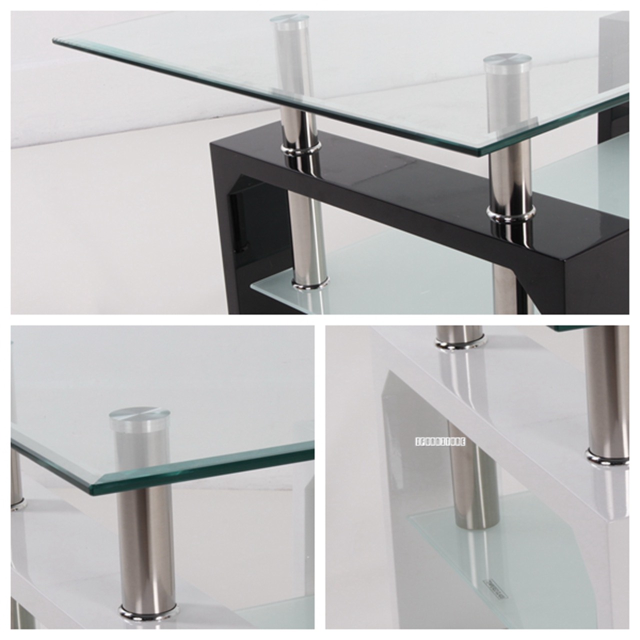 HORIZON Glass Side Table (White)