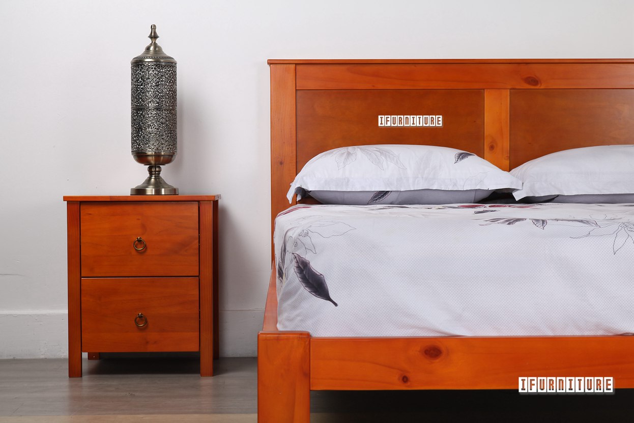 METRO Beds in Single /Double /Queen Size *Warmhoney, Solid Pine