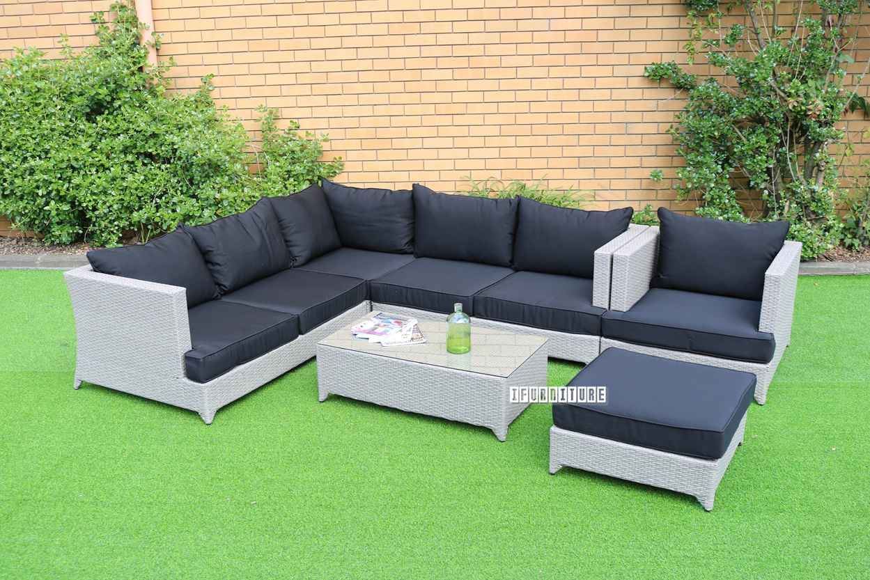 LAZE 6PC Modular Wicker Sofa Set *ALUMINIUM FRAME
