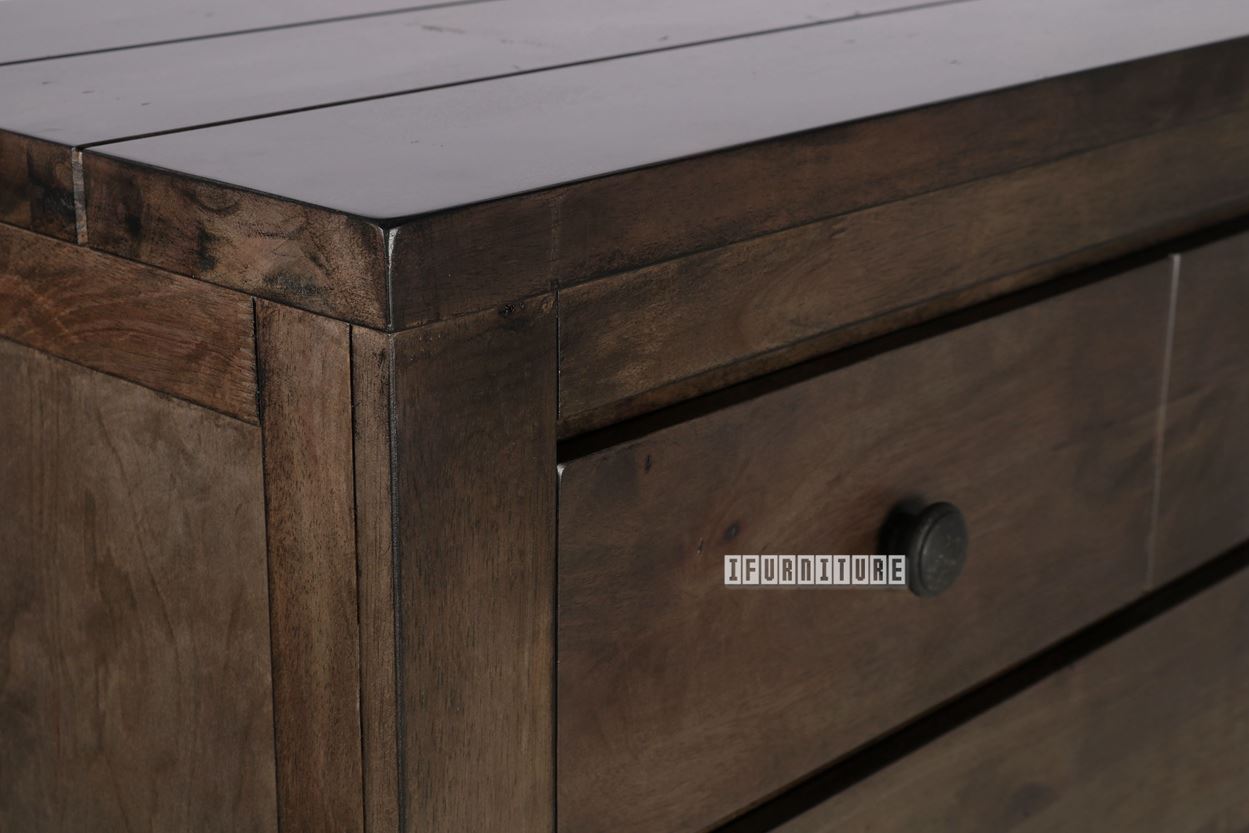HEMSWORTH 5-Drawer Solid Timber Tallboy