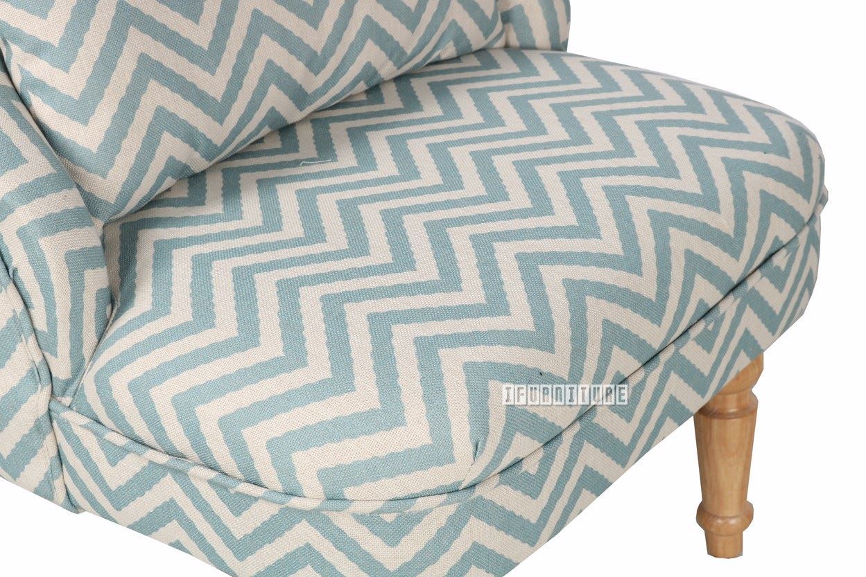 Haxby Lounge Chair (Blue and White)