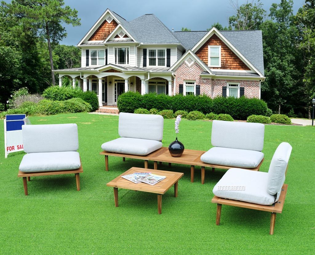 ARLO Aluminium Frame Modular Outdoor Sofa Set *Solid wood
