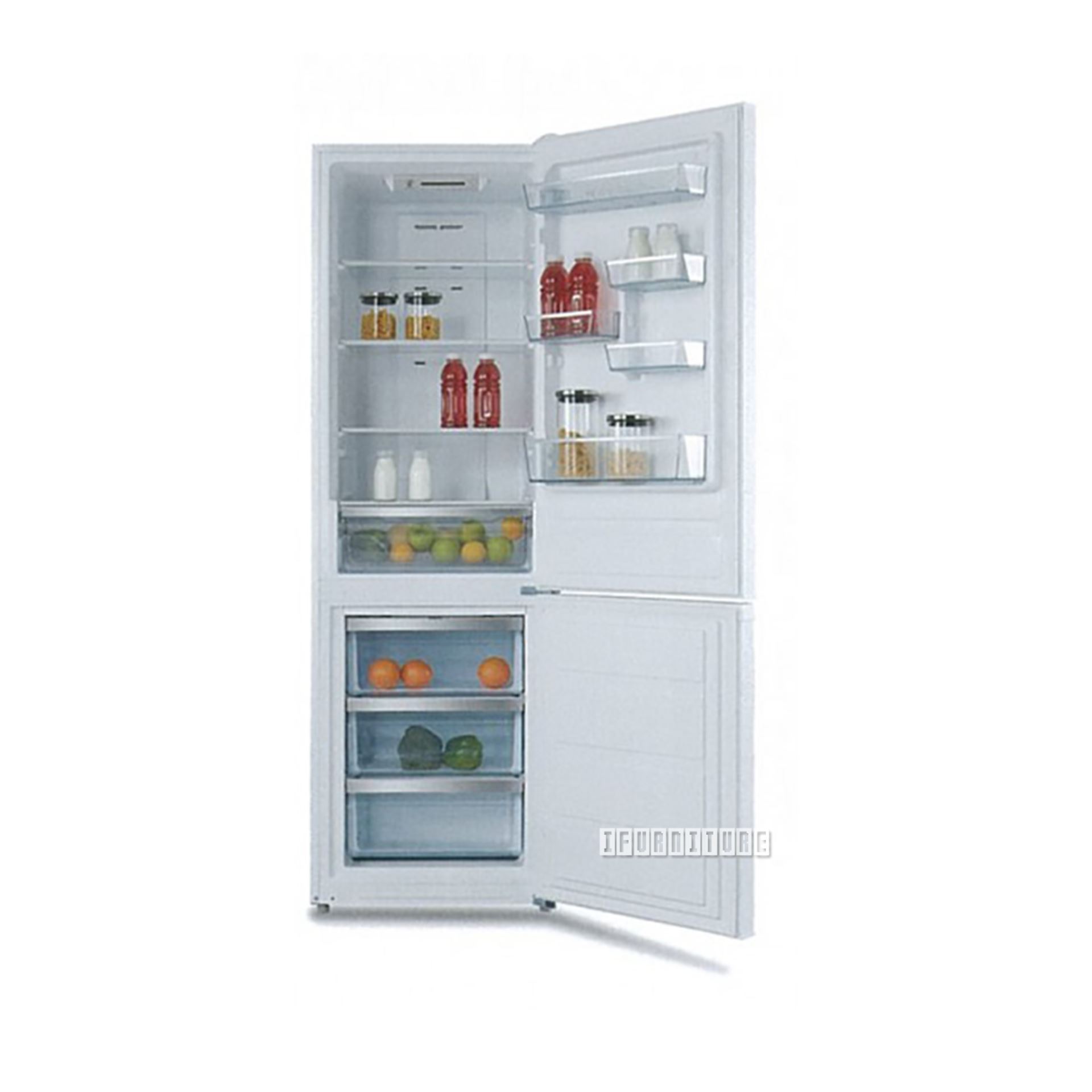 Midea 315L Bottom Mount Fridge Freezer White JHBMF315WH
