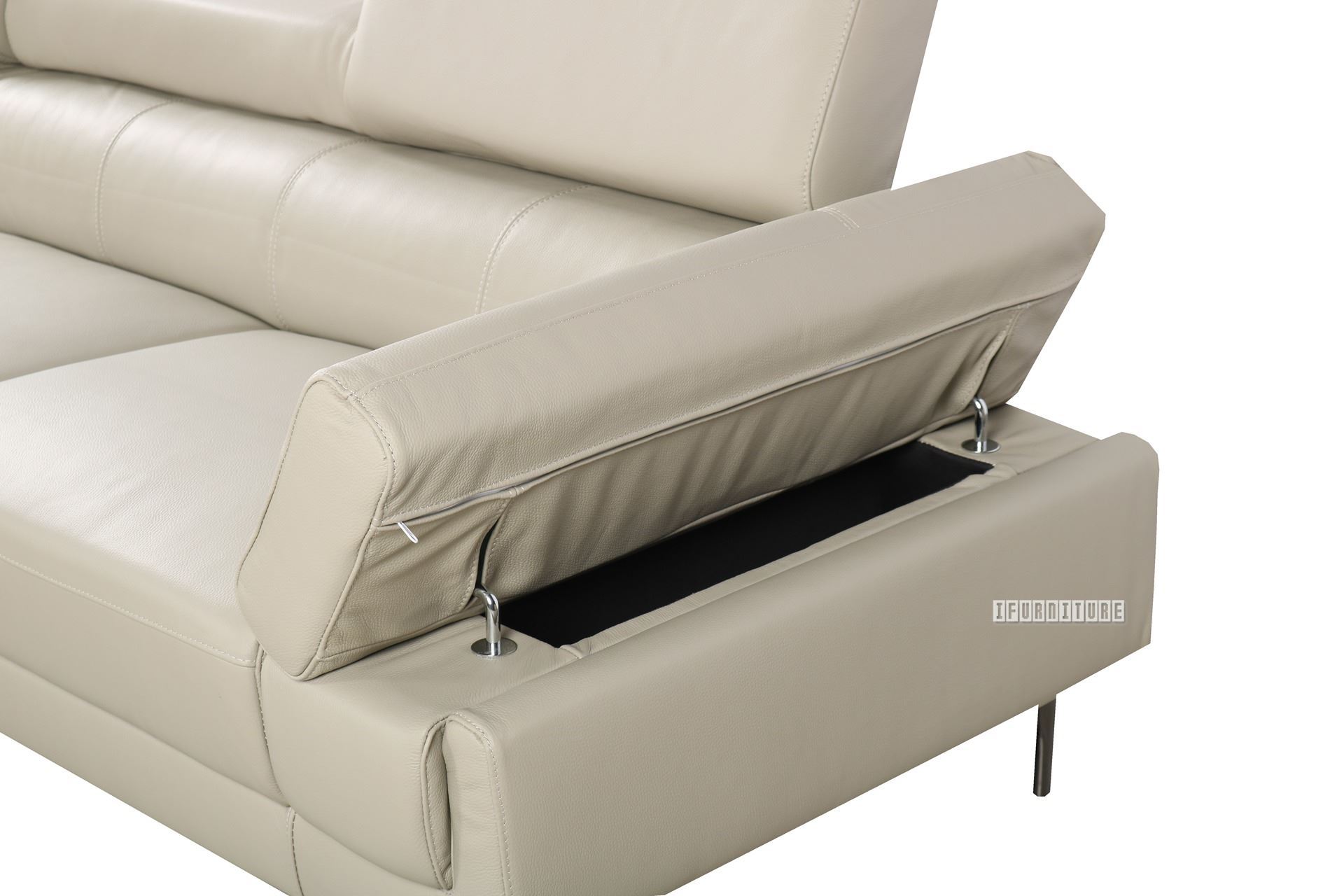 CLAUDIA L-Shape Sofa (Beige) - Facing Right