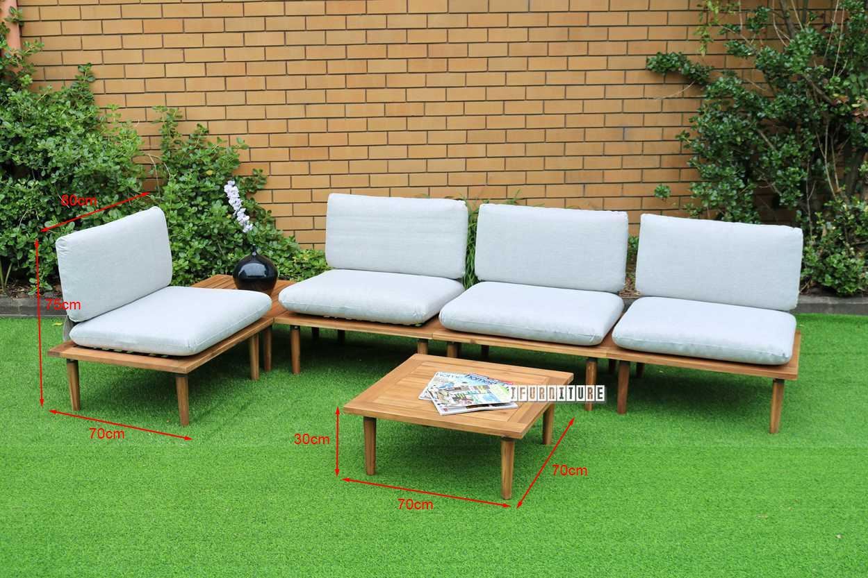 ARLO Aluminium Frame Modular Outdoor Sofa Set *Solid wood