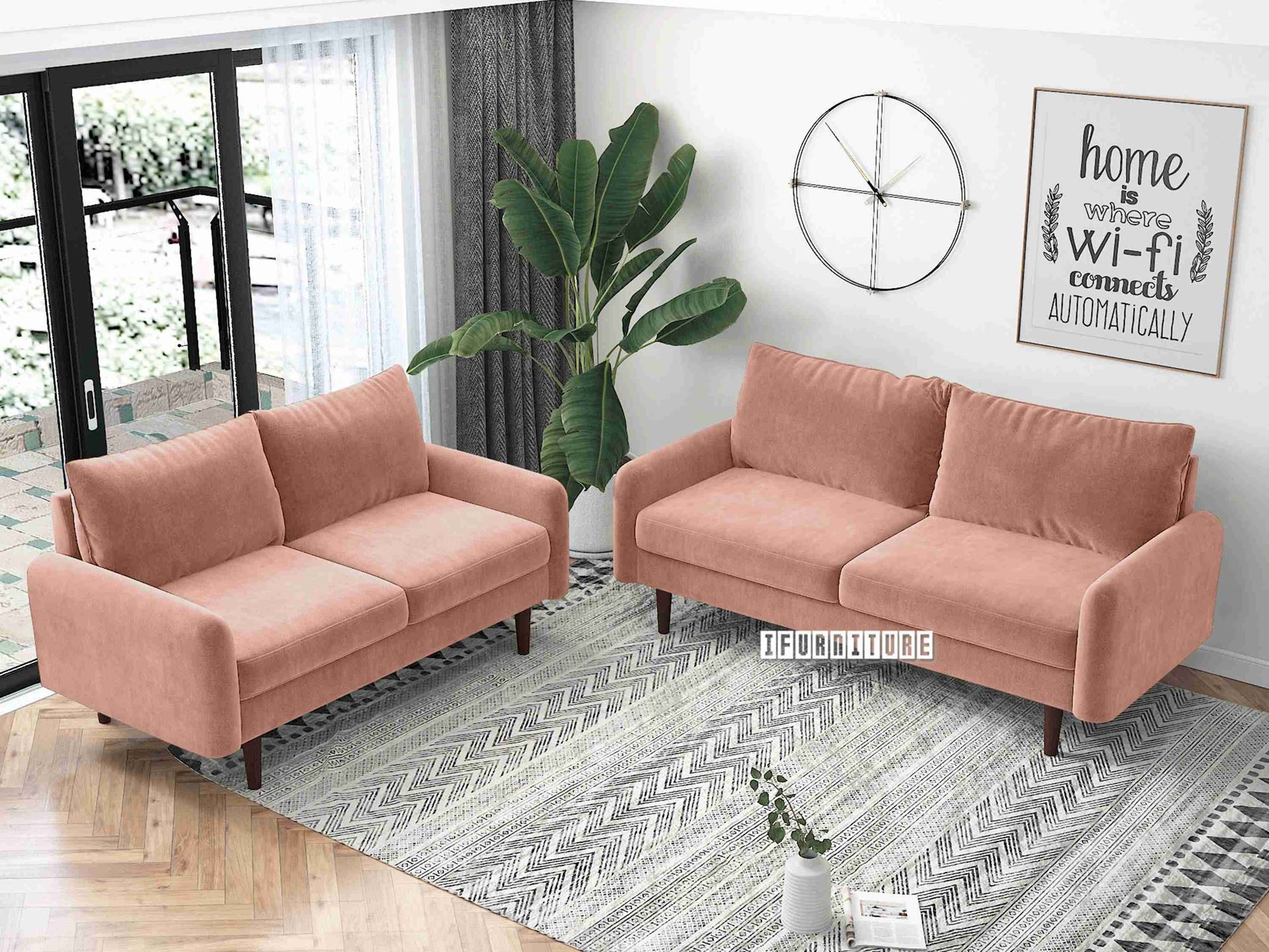 KAISON 3+2 SOFA RANGE *Rose