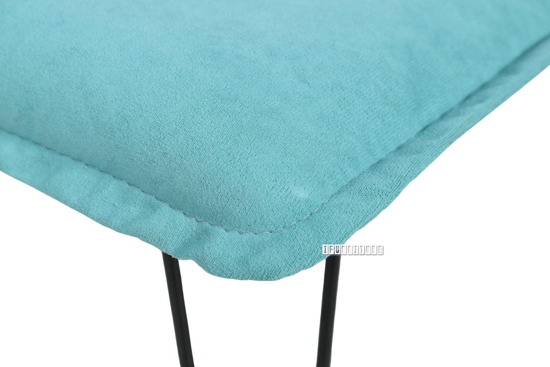 LOBSTER Fabric Rocking Chair With Footstool *Blue