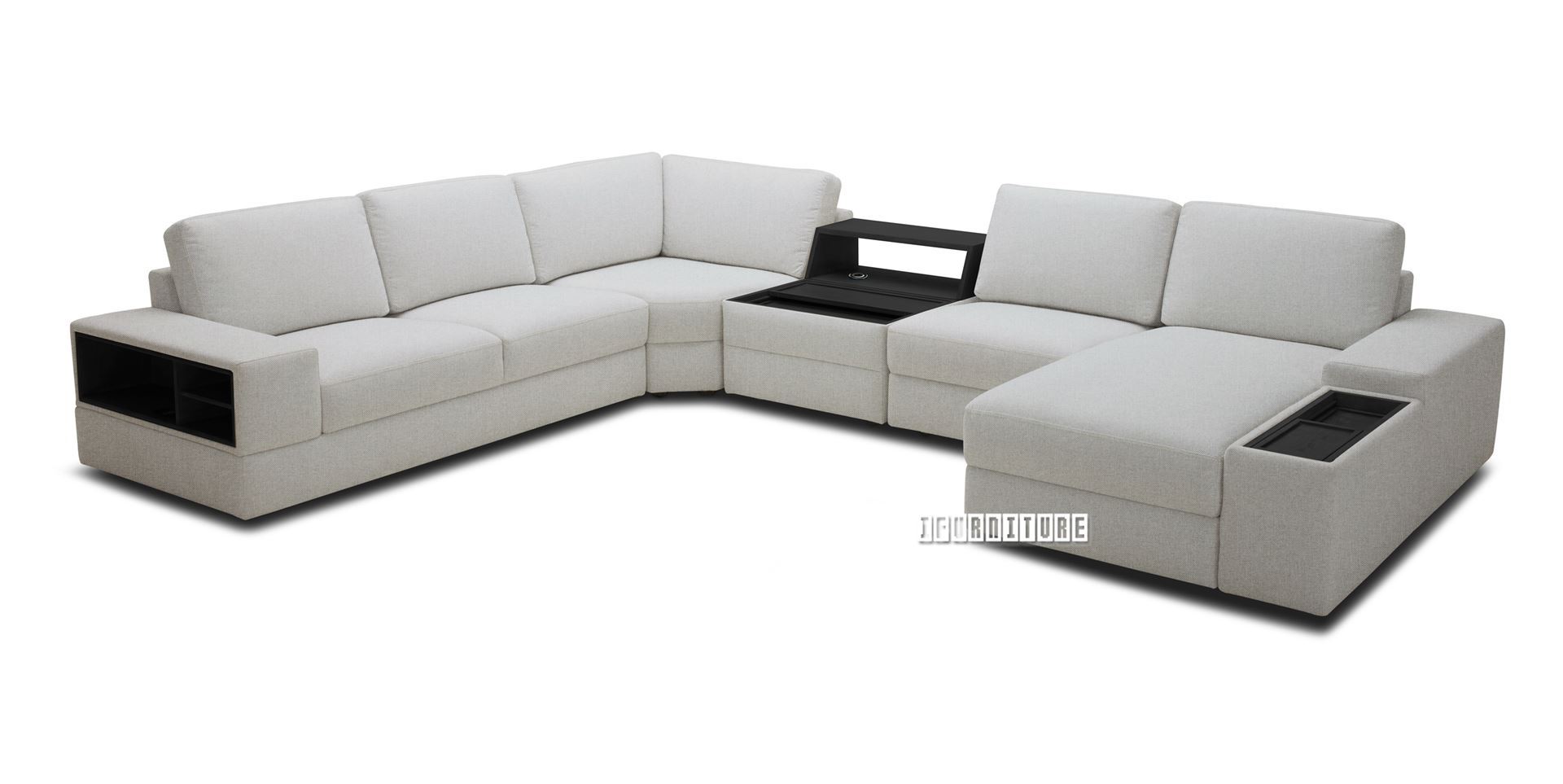 SILVERMOON Power Modular Sofa with Storage and USB Charging Port | Dust ...