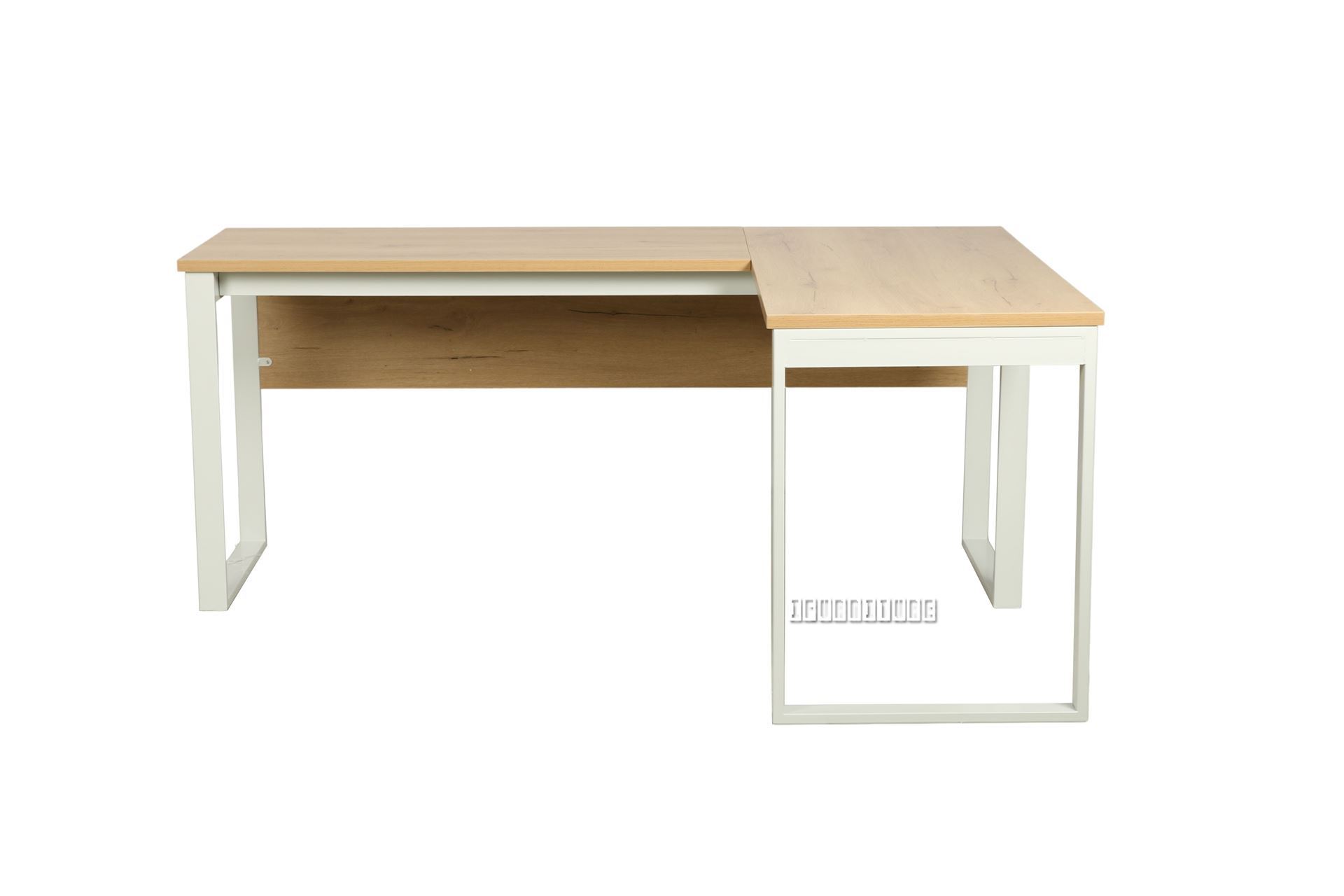 SOHO L-Shape Writing Desk *Natural Oak and White