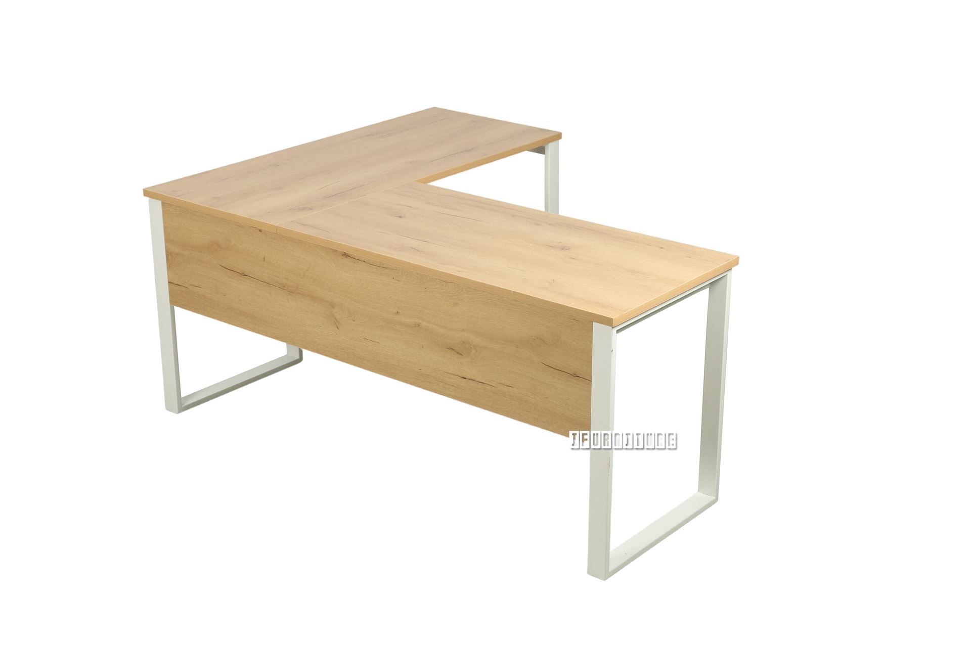 SOHO L-Shape Writing Desk *Natural Oak and White