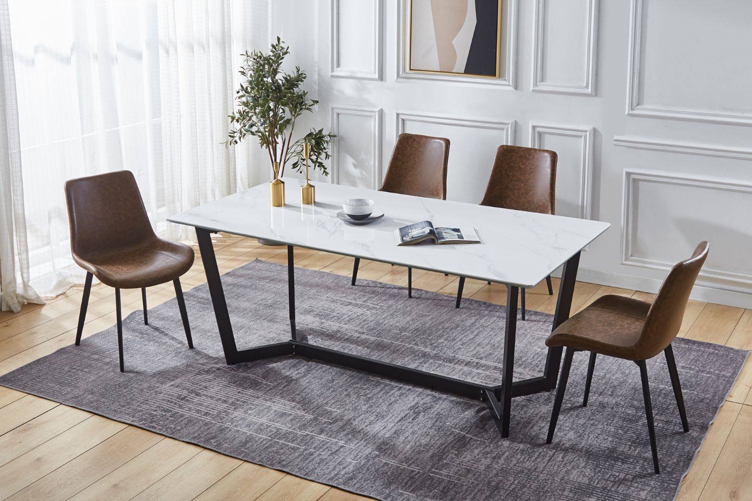 SUMBA 180 Sintered Stone Dining Table (White)