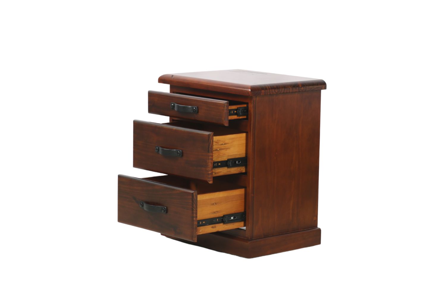 DROVER 3-Drawer Bedside Table (Solid Pine)