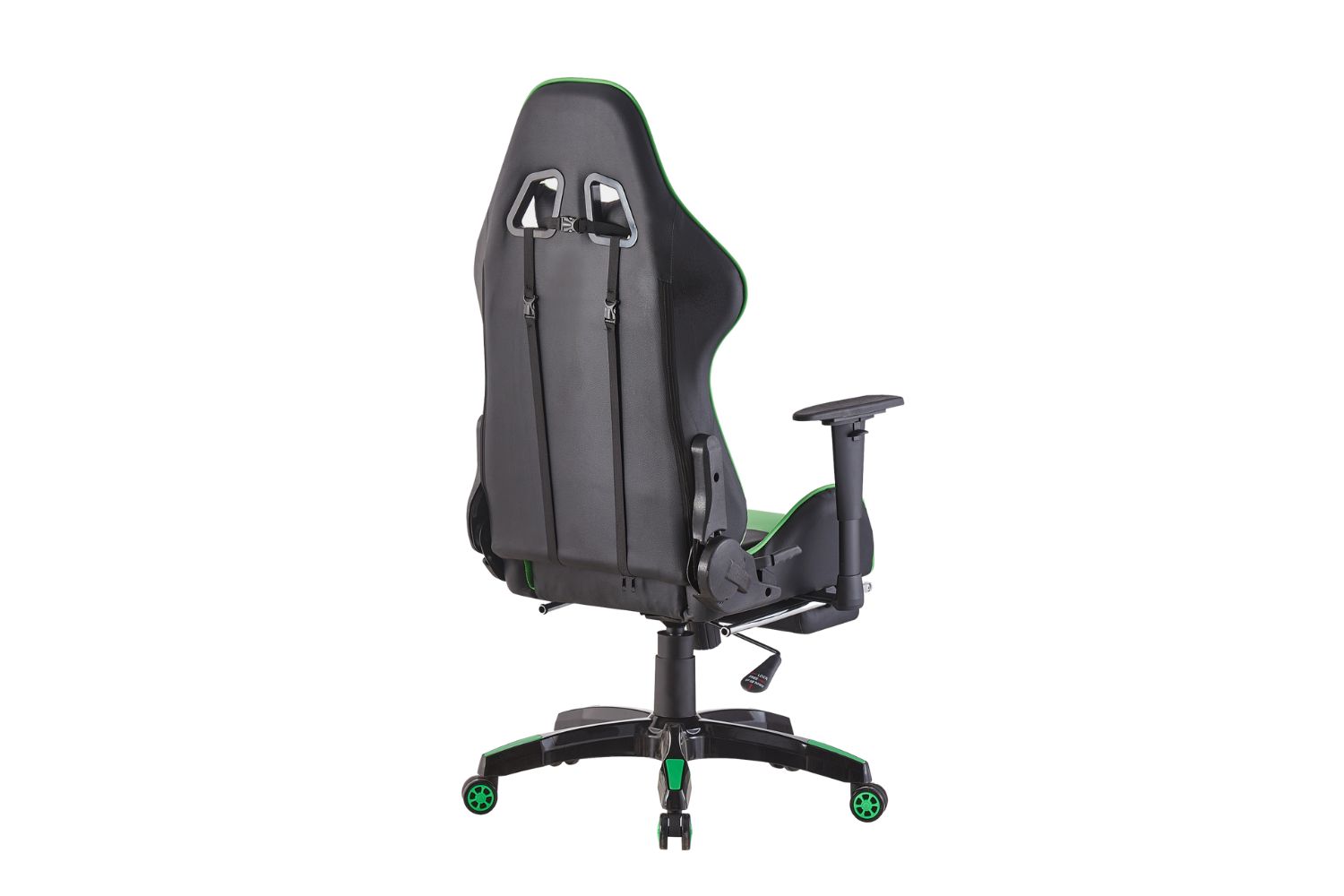APOLLO Faux Leather Gaming Chair with Footrest (Green)