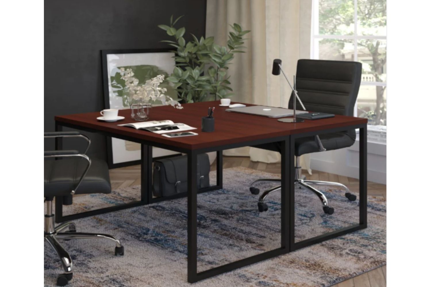MARK 120 Desk (Mahogany/Black)