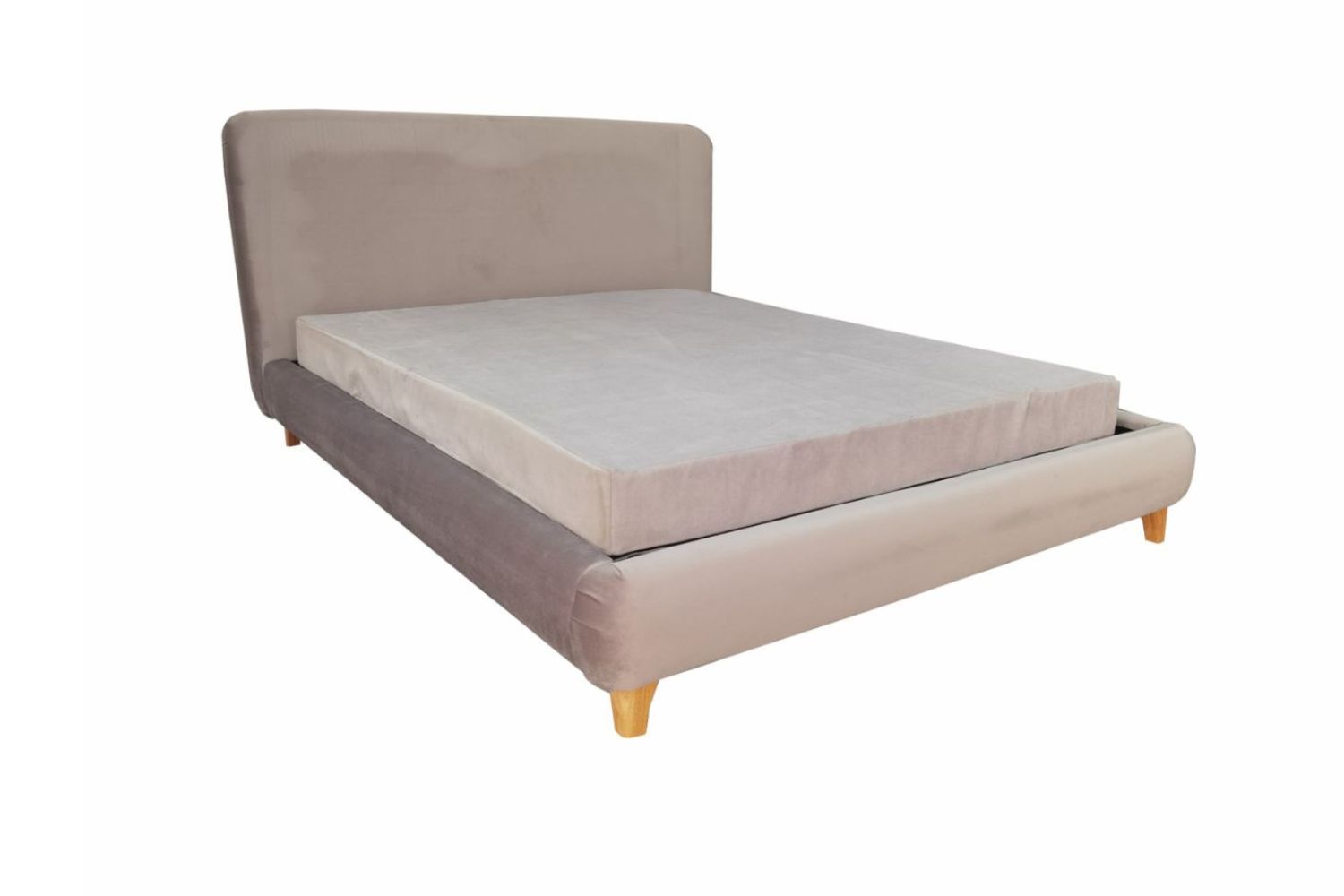 DEAN Double/Queen Size Platform Bed Frame (Malta Grey) - Double