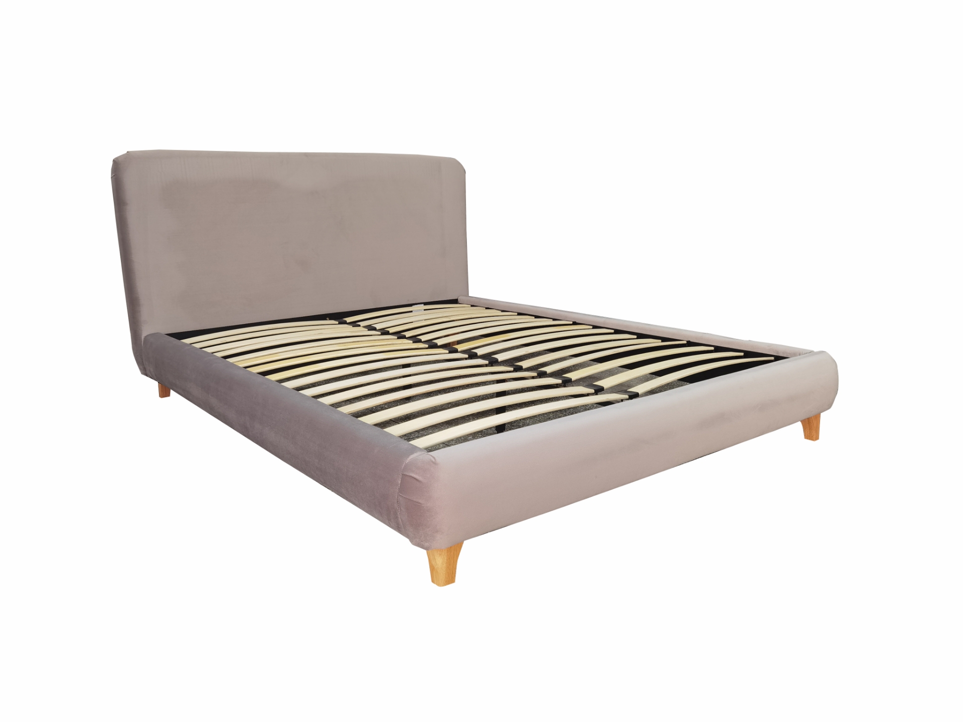 DEAN Double/Queen Size Platform Bed Frame (Malta Grey) - Queen