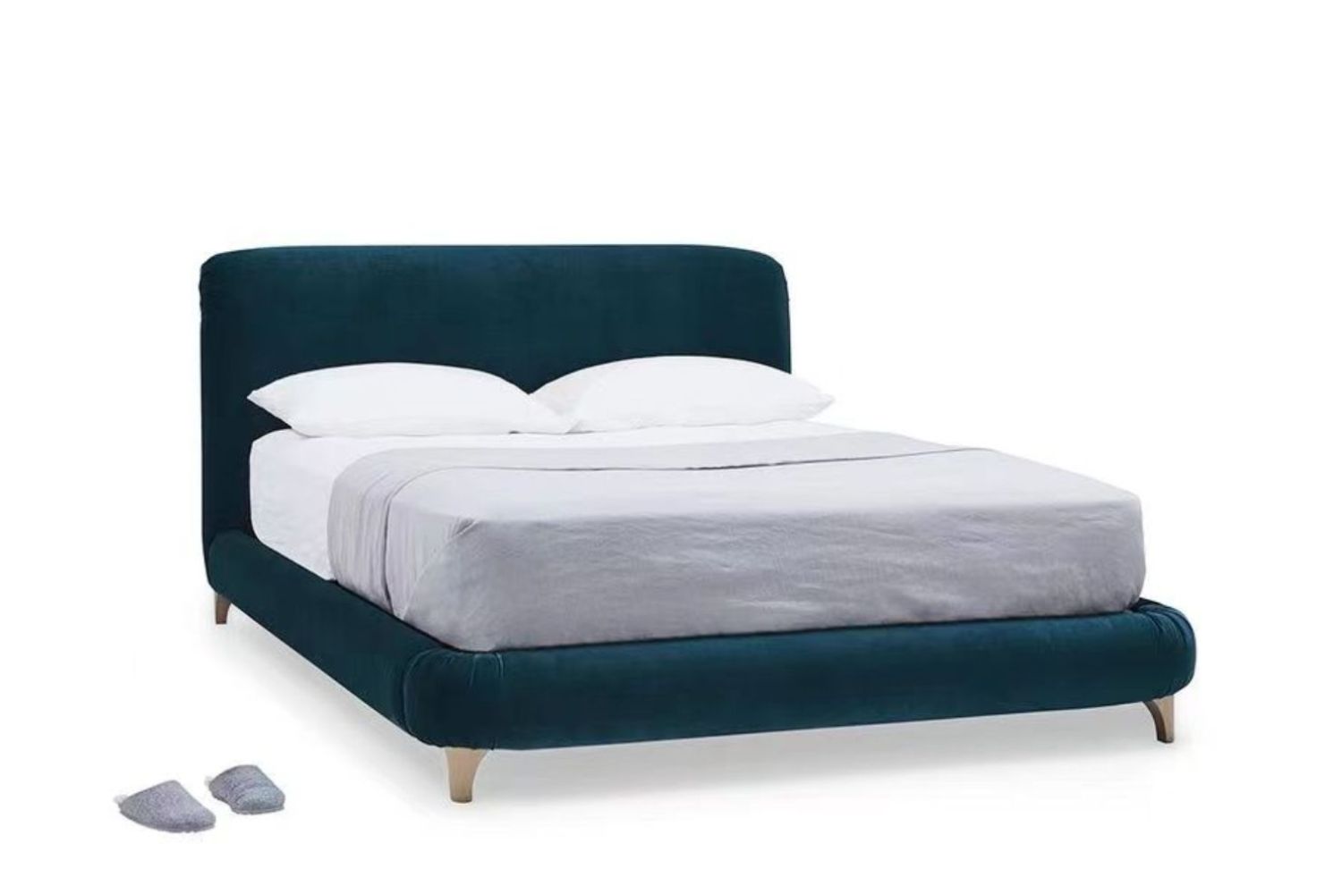 DEAN Double/Queen Size Platform Bed Frame (Malta Peacock)