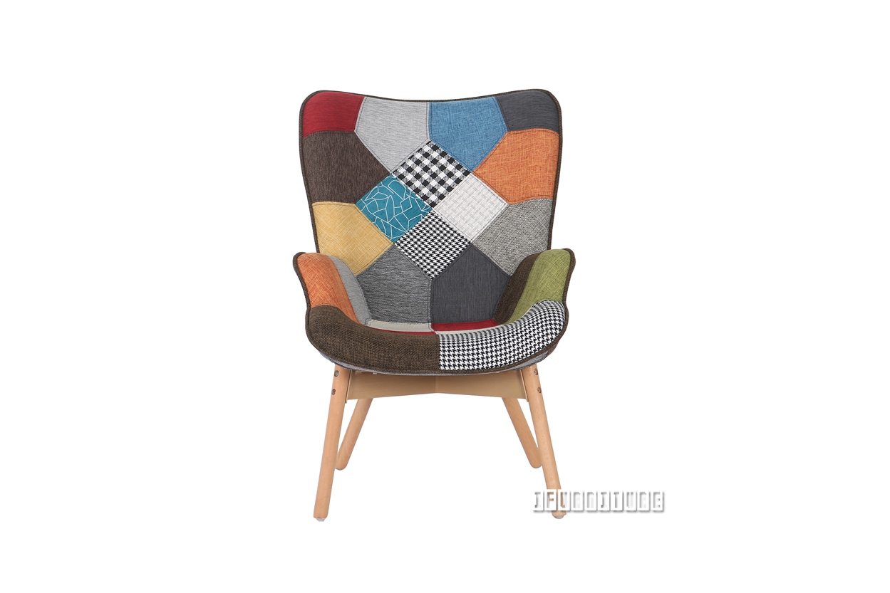 TARTAN Patchwork Dining Arm Chair & Ottoman