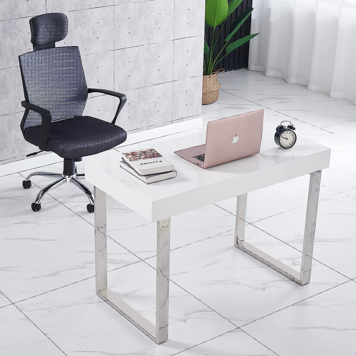 BOREAL 110 White Gloss Desk