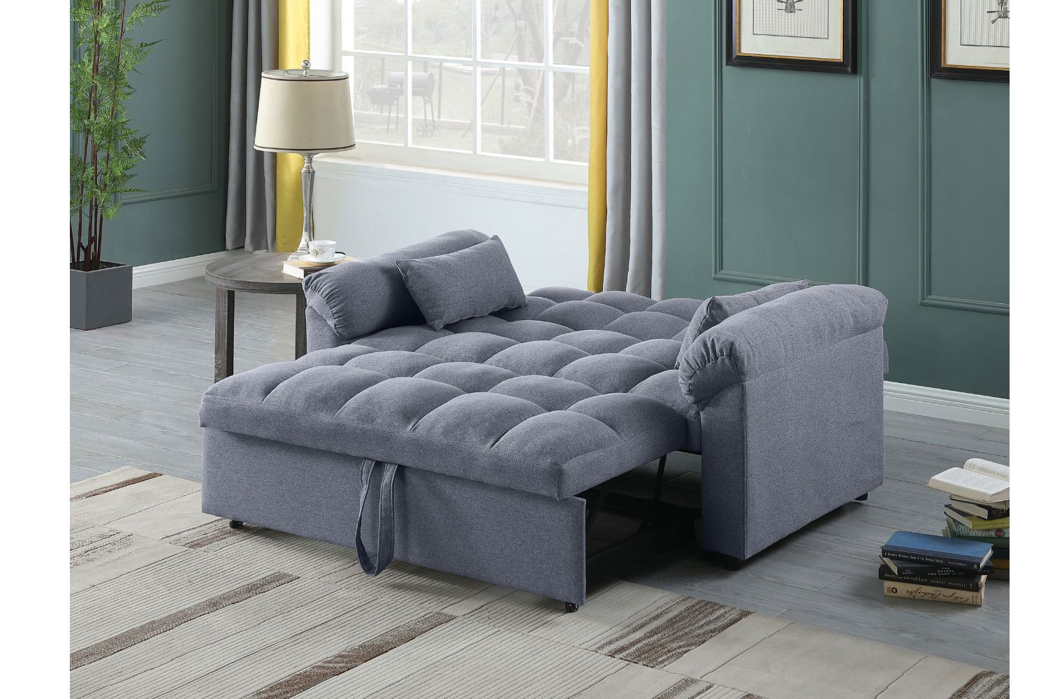RAPHAEL Pull Out Sofa Bed (Grey)