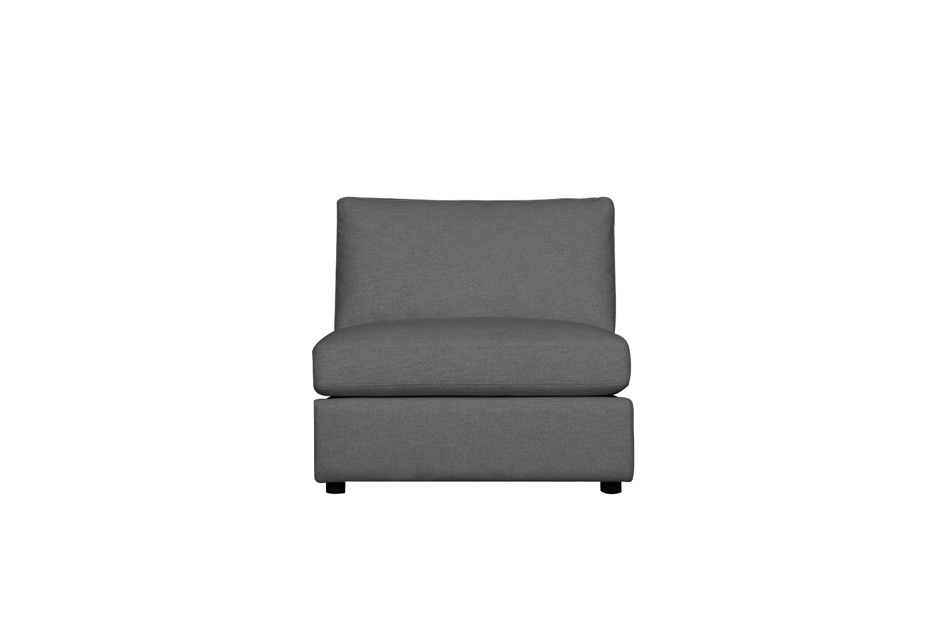 HOKIO Feather Filled Modular Corner Sofa (Grey) - with Ottoman