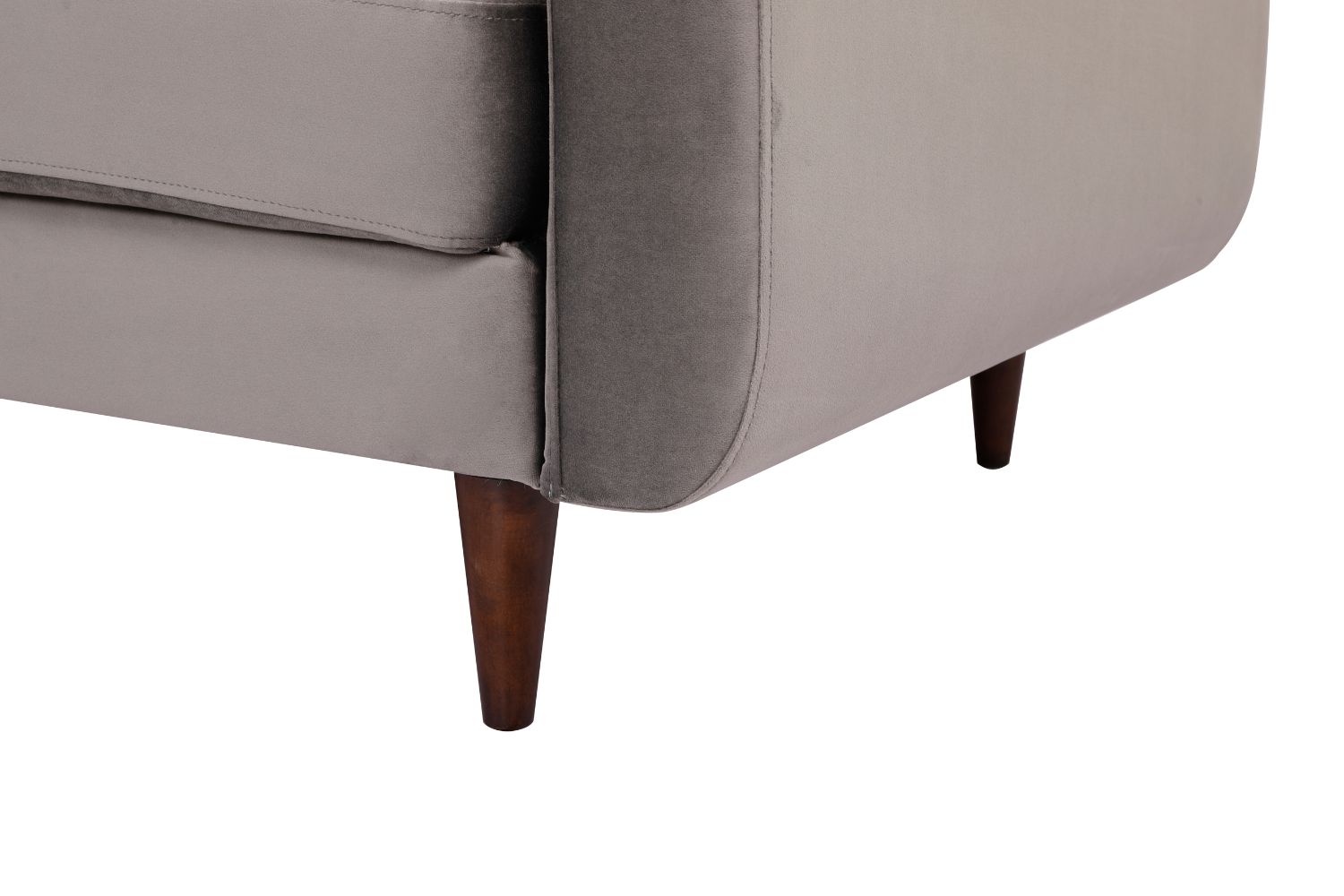 HARPER Velvet Fabric Sofa (Dark Grey)