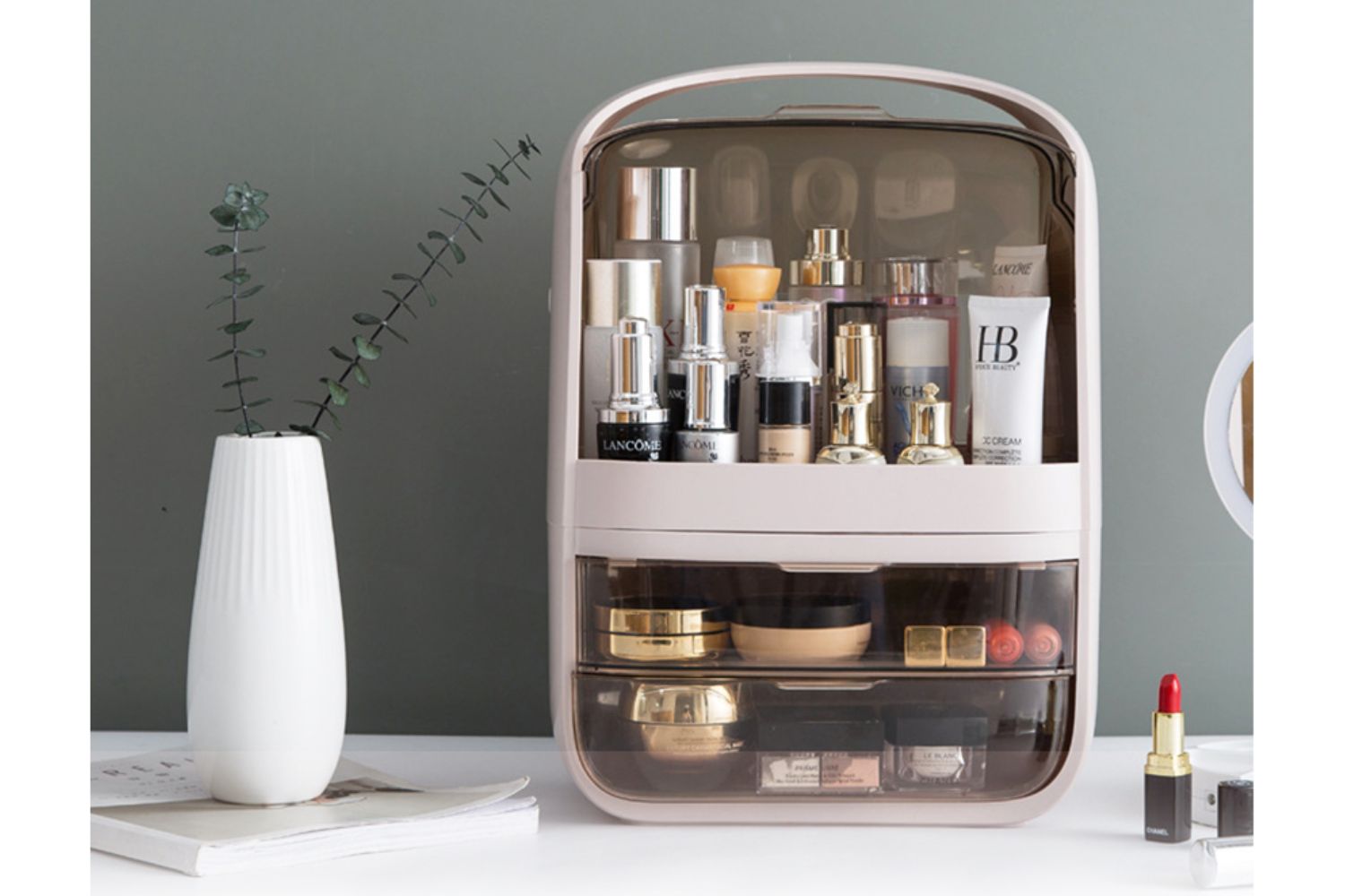 RADIANCE Cosmetic Large/Extra Large Storage Box (Vanilla Green)