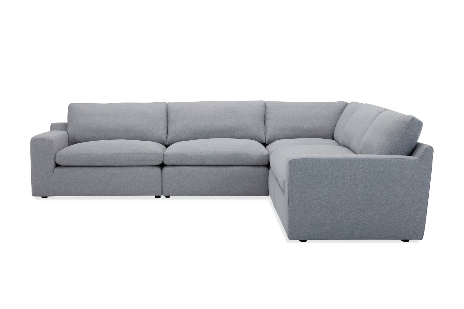 SPLENDOR Fabric Corner Sofa (Light Grey)