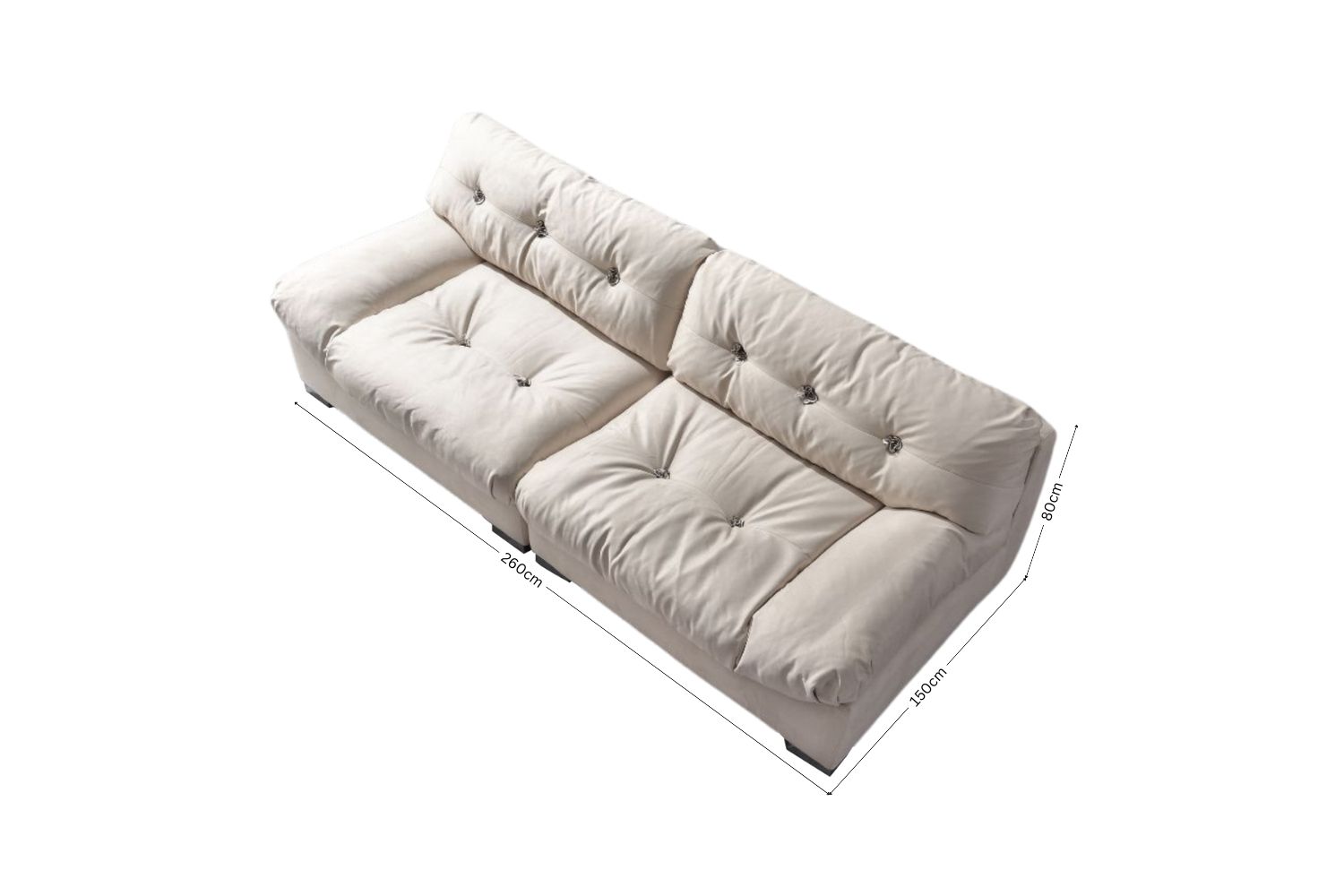 STARRY Fabric Sofa (Ivory White)