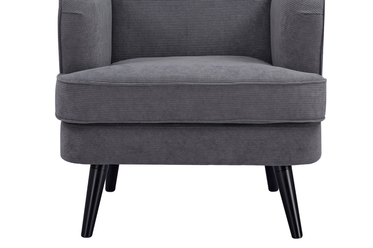MERCURY Lounge Chair Black wood legs (Grey)
