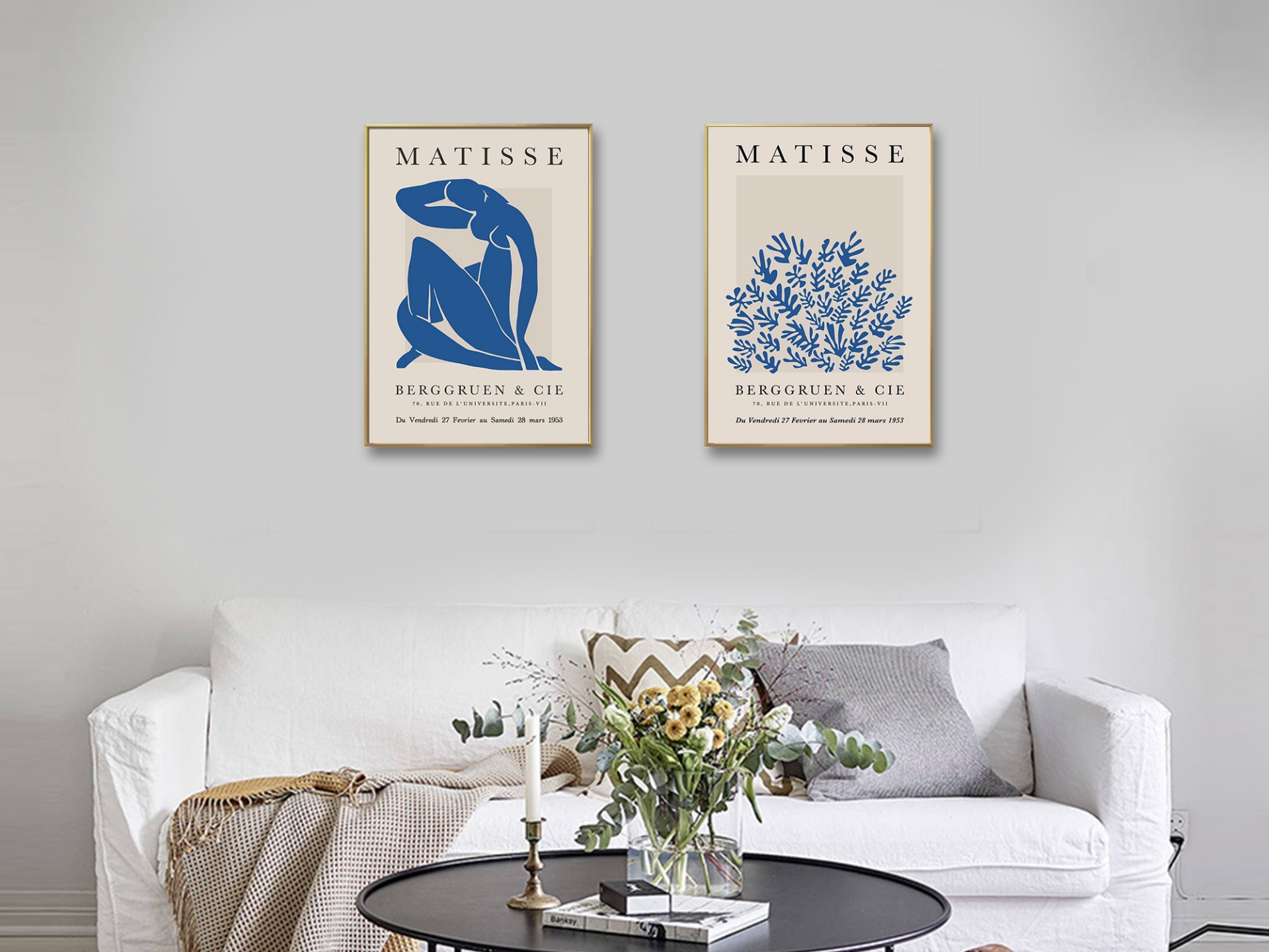 WOMAN IN BLUE By Henri Matisse - Wood Colour Framed Canvas Print Wall ...