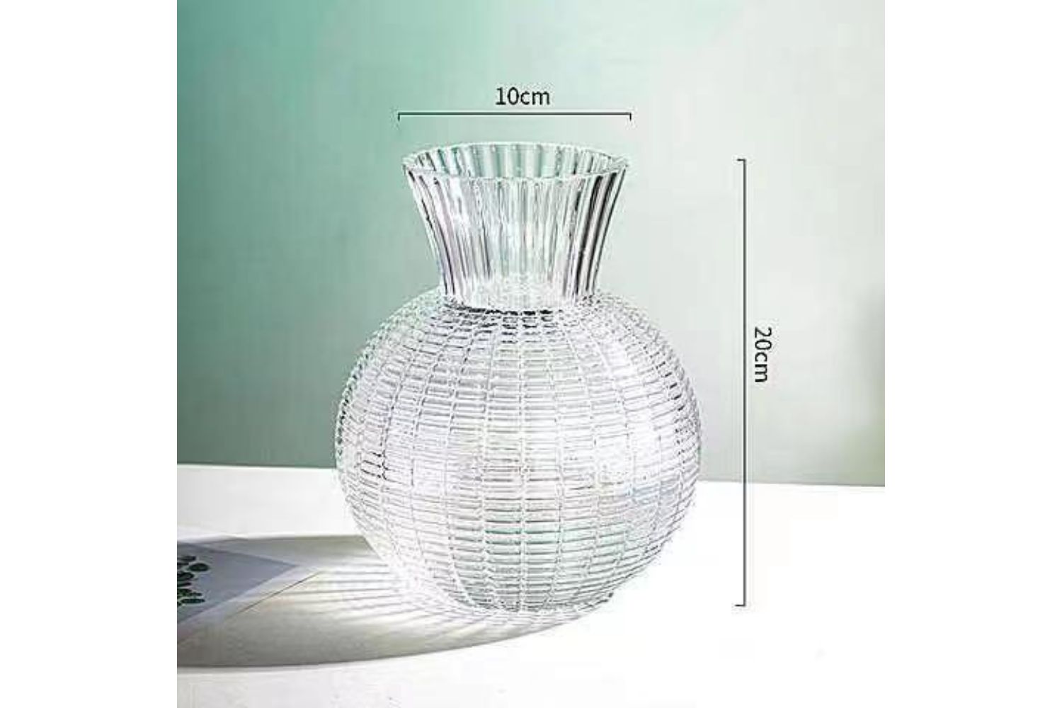 CHECKERED Transparent Glass Vase - Big
