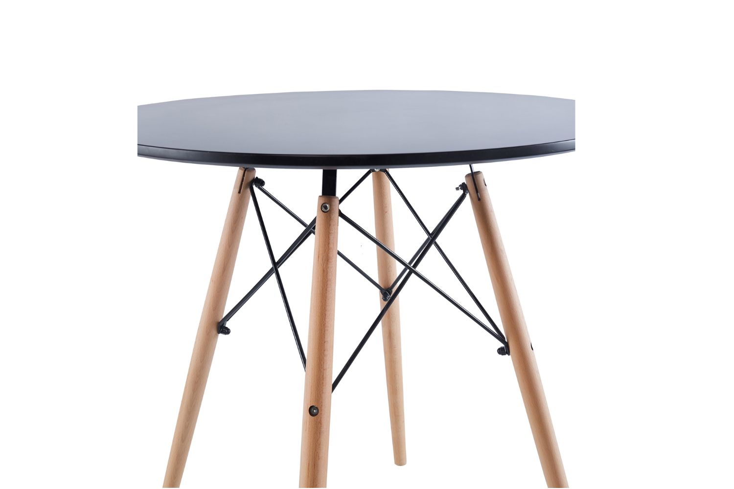 EAMES D80 Round Dining Table (Black)