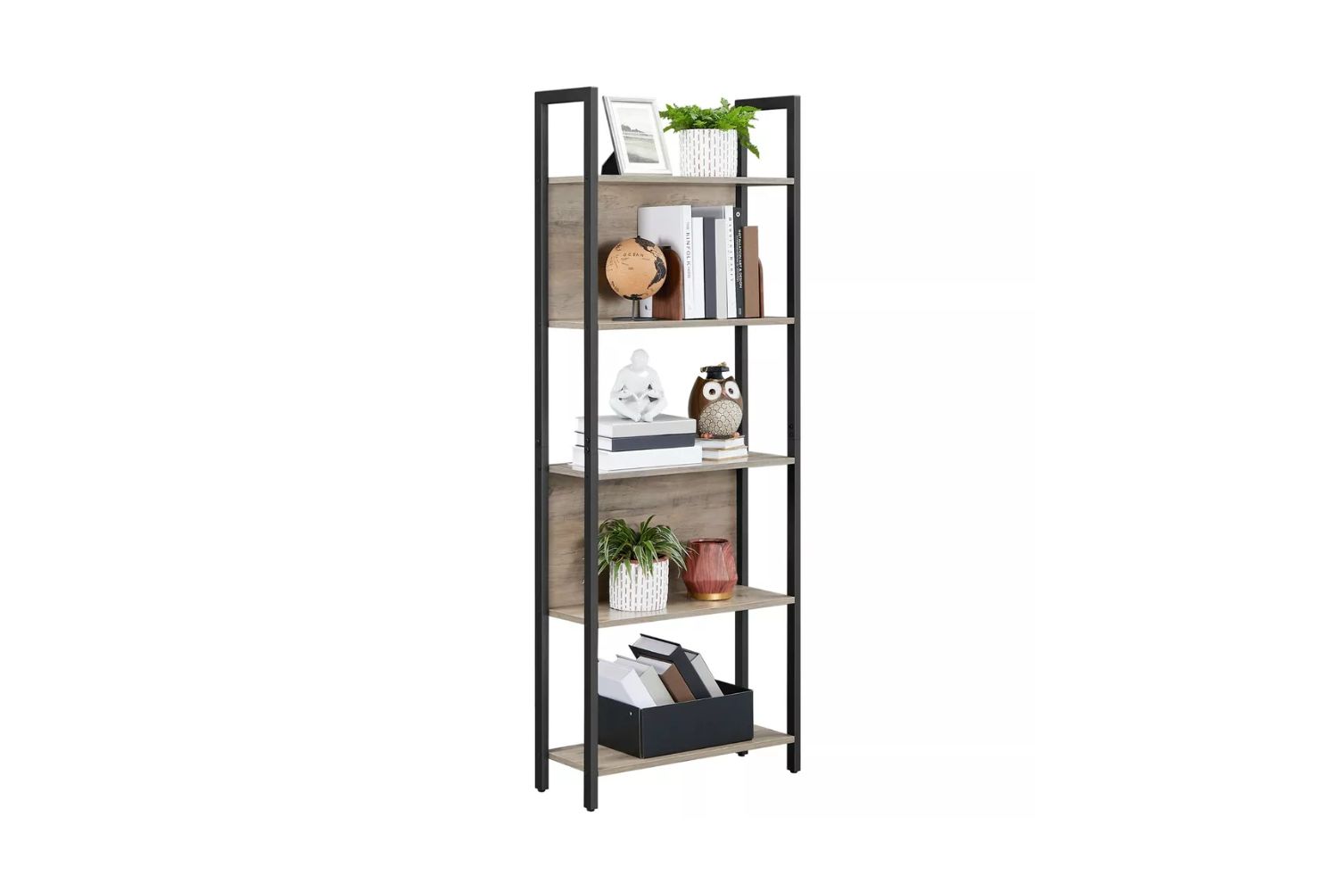 EUAN 165cmx59cm 5-Tier Display Shelf/Bookcase
