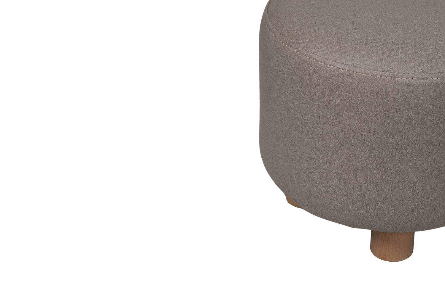 TOBA Round Ottoman Stool (London Grey)