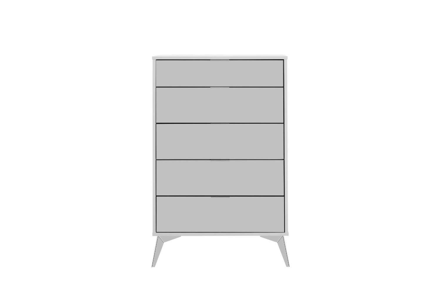 BRAYA 5-Drawer Tallboy with Mirror