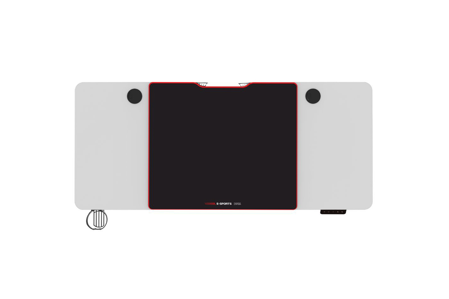 MATRIX 140 Height Adjustable Desk with Jumbo Mouse Pad (White)