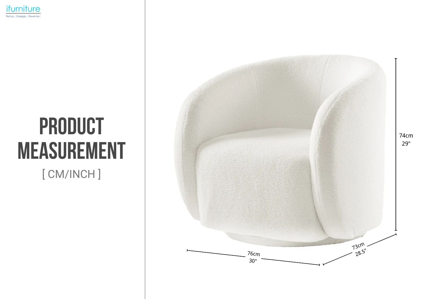 YOLANDA 360° Swivel Armchair/Sofa Chair