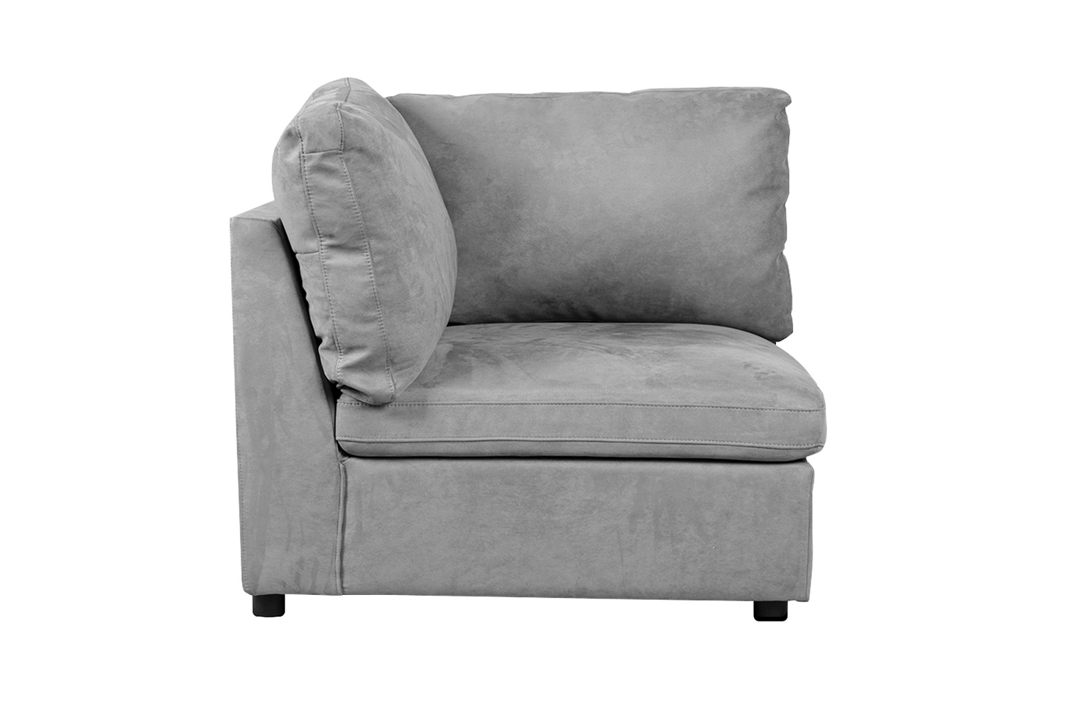 ASPECT Nappa Fabric Memory Foam Sectional Modular Sofa (Grey)