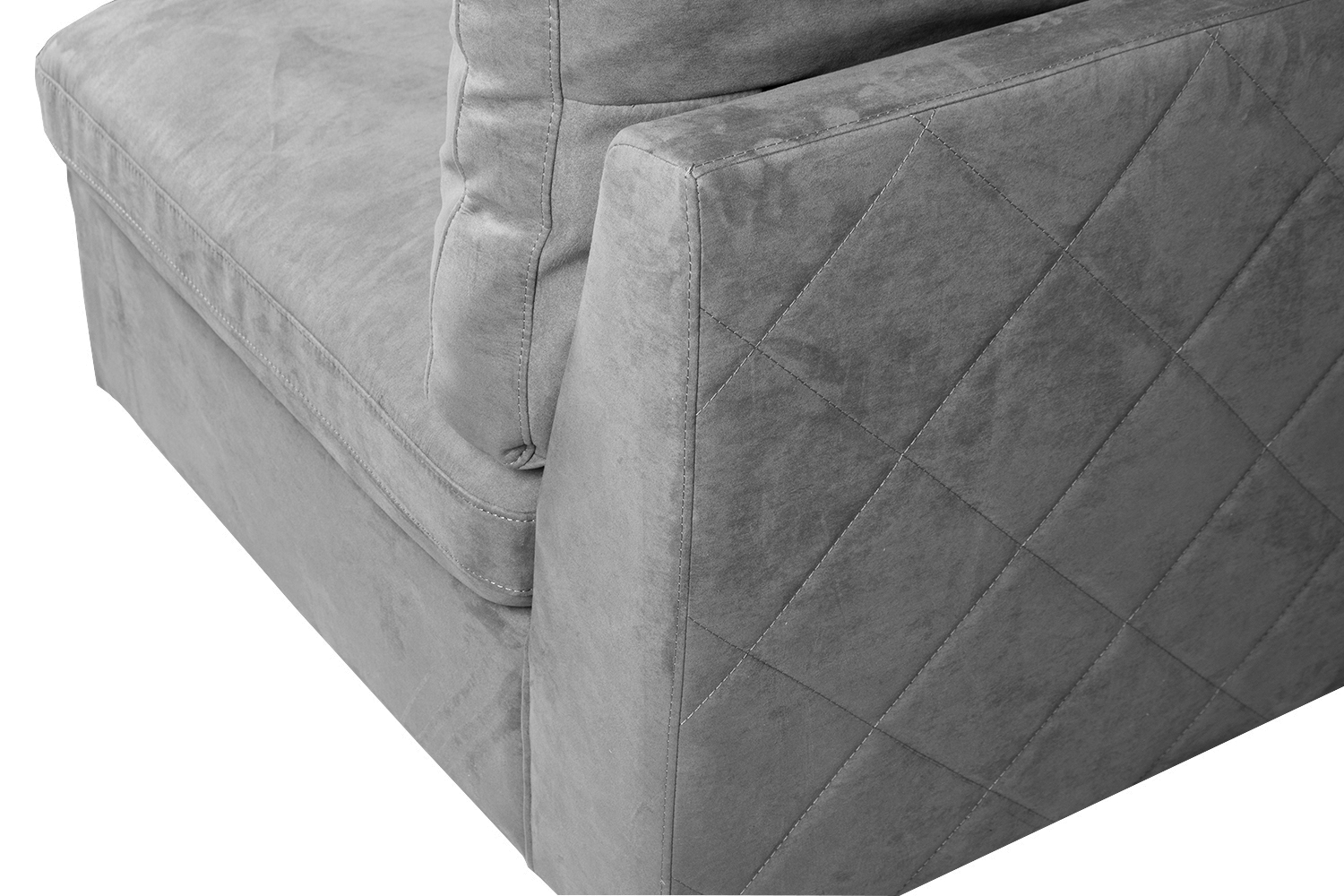 ASPECT Nappa Fabric Memory Foam Sectional Modular Sofa (Grey)