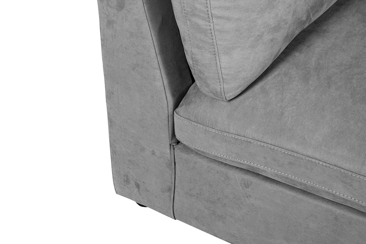 ASPECT Nappa Fabric Memory Foam Sectional Modular Sofa (Grey)